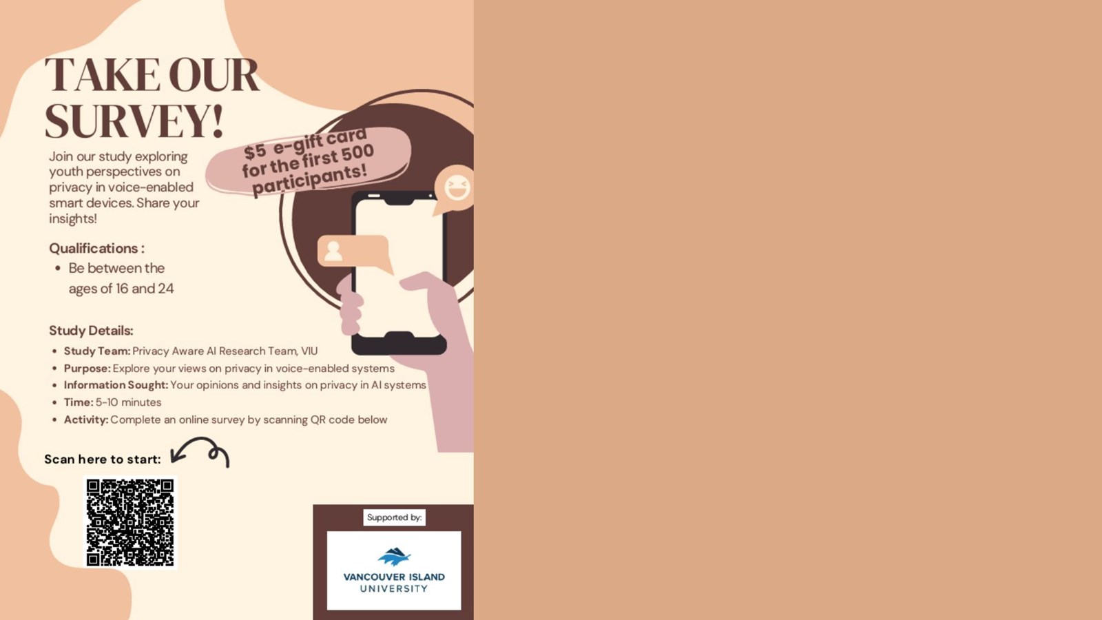 Take Our Survey! VIU